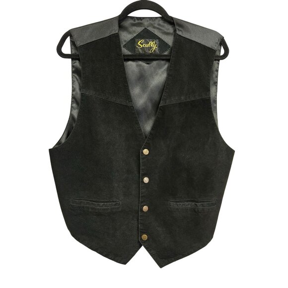 Scully | Jackets & Coats | Scully Vintage Mens L Black Suede Leather ...